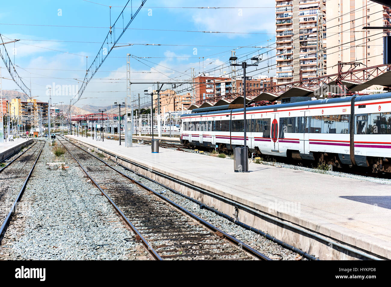 Alicante, Spain - March 31, 2017: Alicante railway station. The main ...