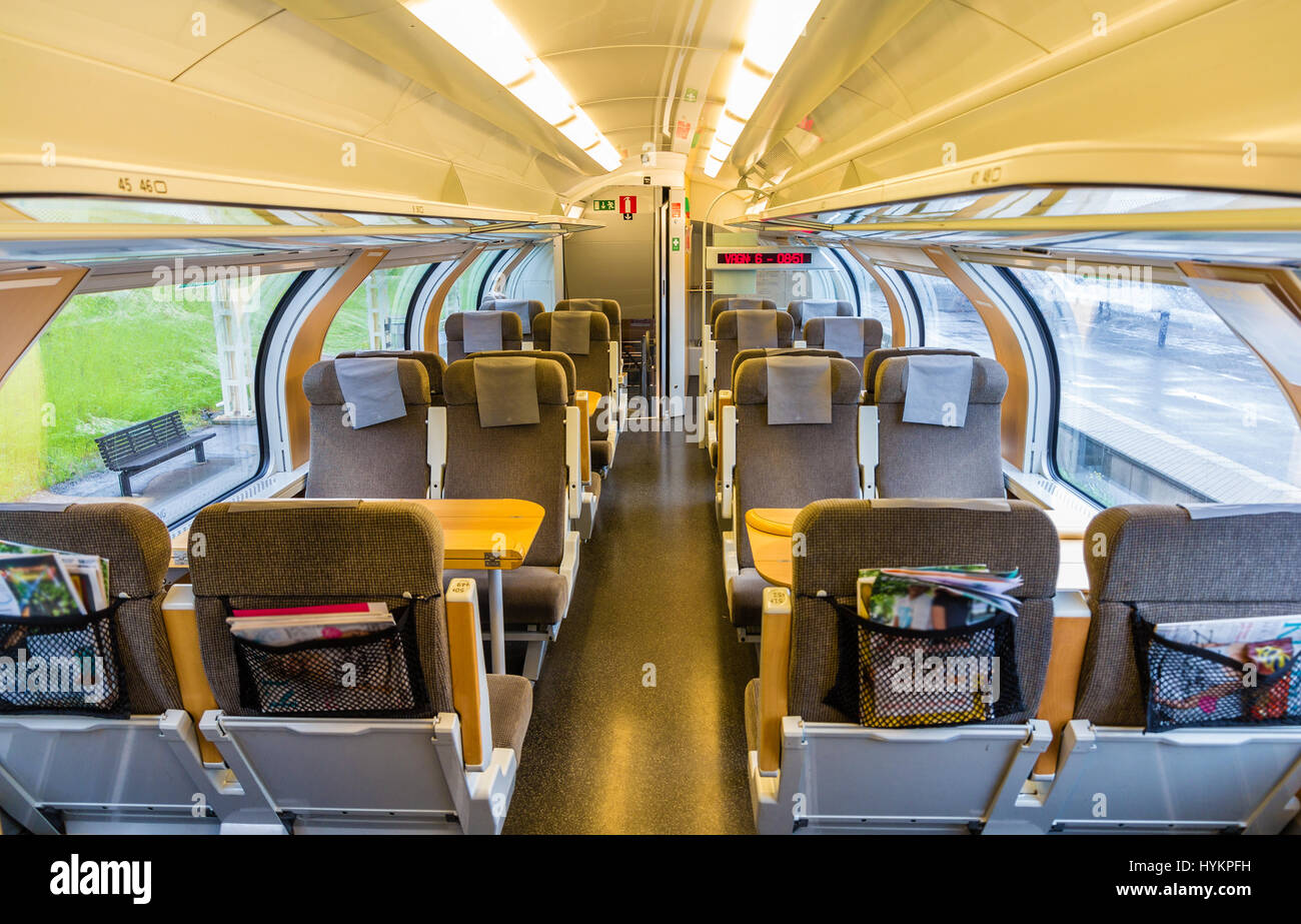 Interior of first class train carriage hi-res stock photography and ...