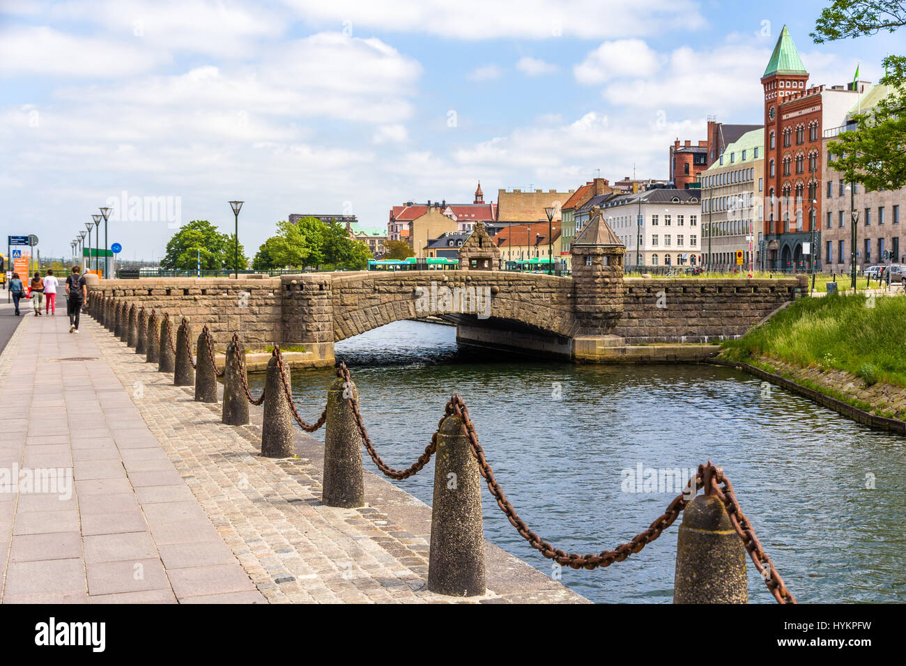 Petri Bridge in the old town of Malmo, Sweden Stock Photo - Alamy