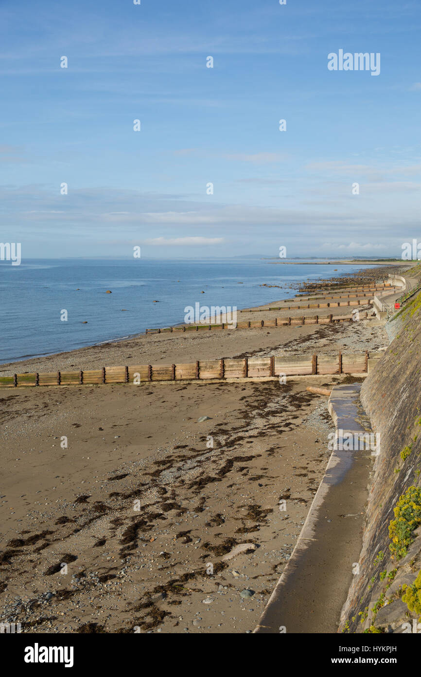 Criccieth beach North Wales UK located south of Caernarfon in summer ...