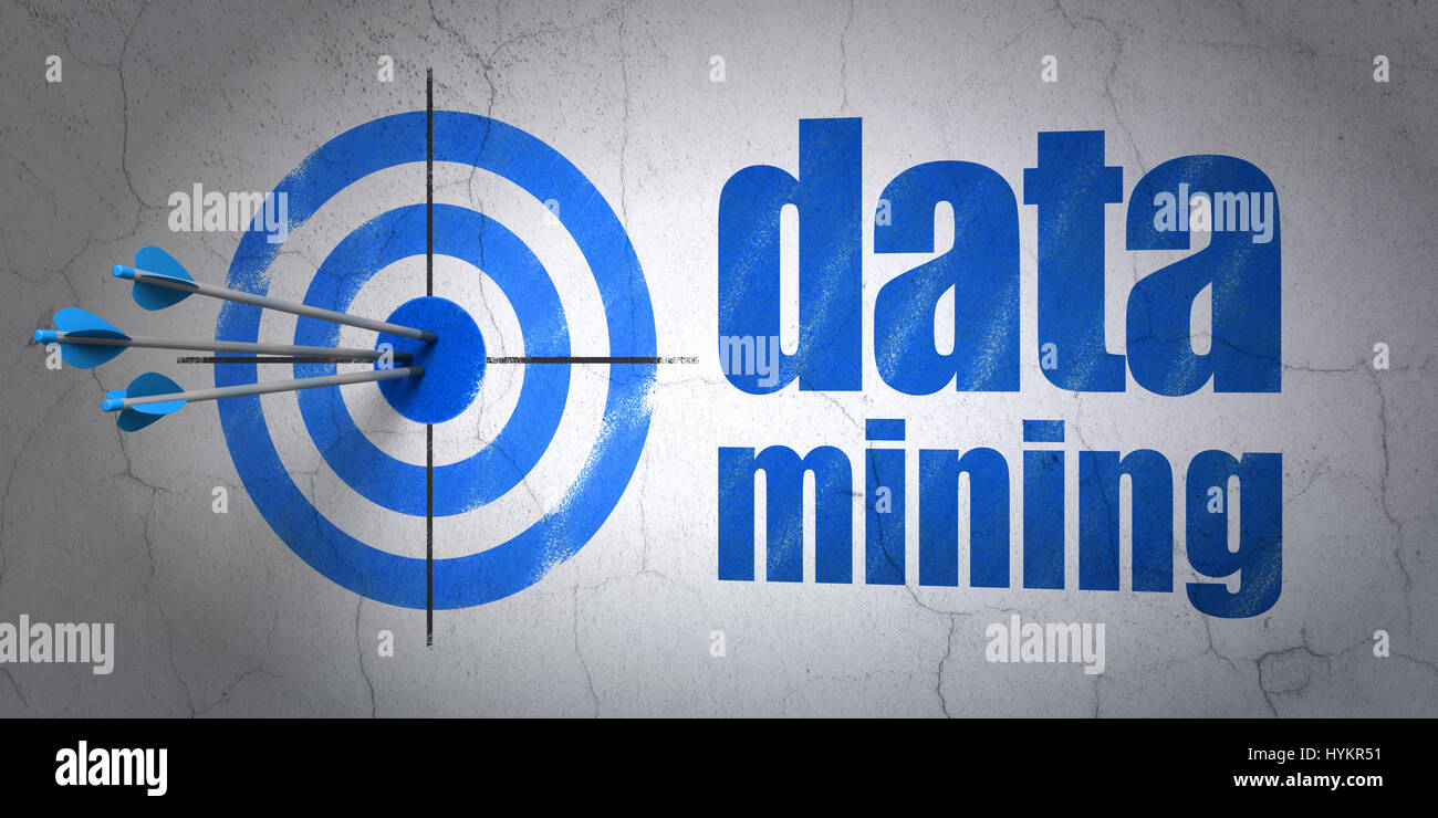 Data concept: target and Data Mining on wall background Stock Photo - Alamy