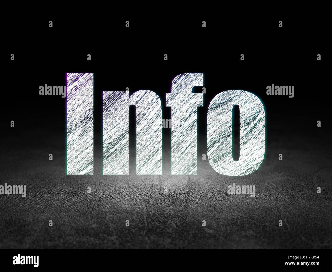 Data concept: Info in grunge dark room Stock Photo - Alamy