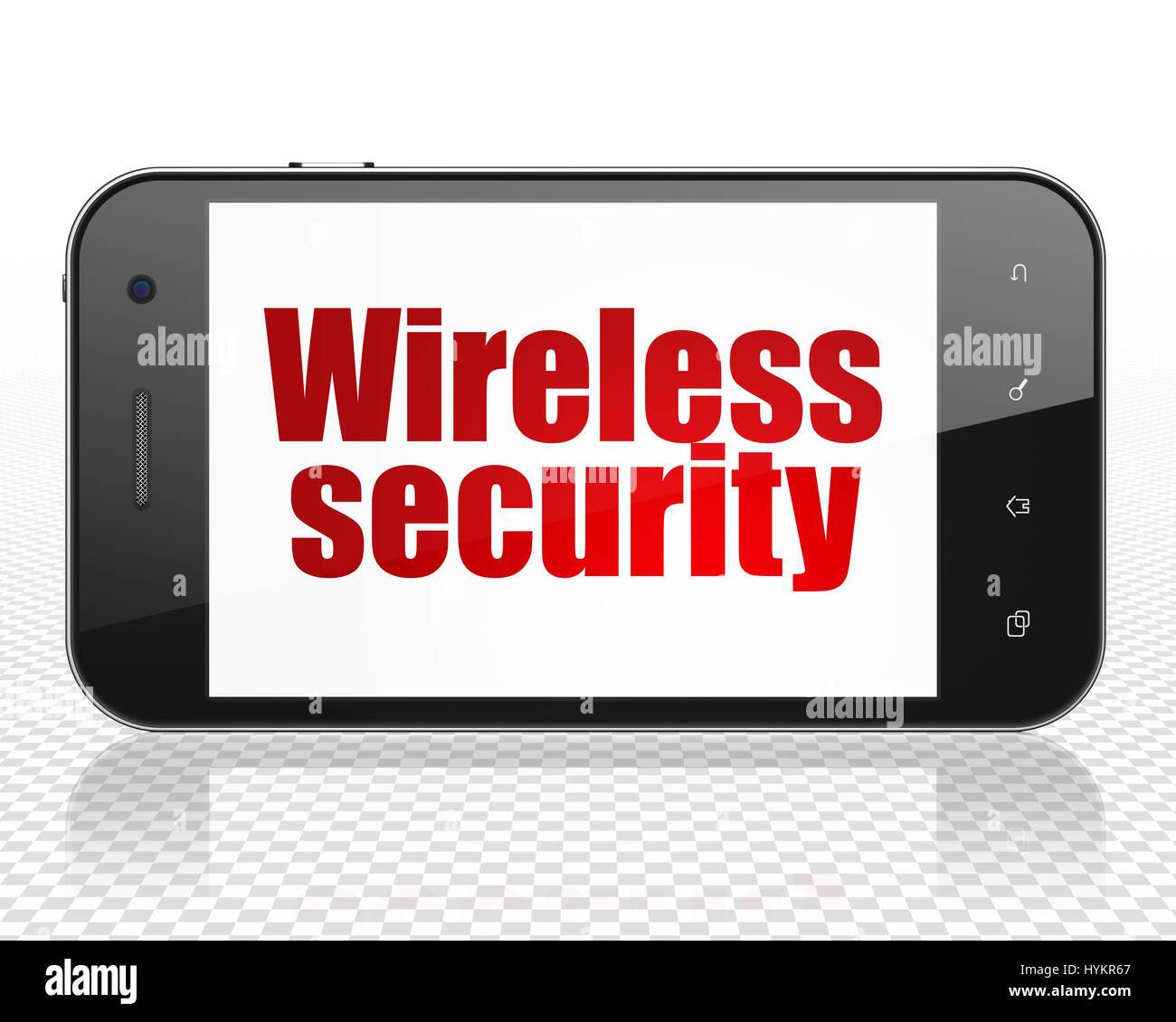 Protection concept: Smartphone with Wireless Security on display Stock ...