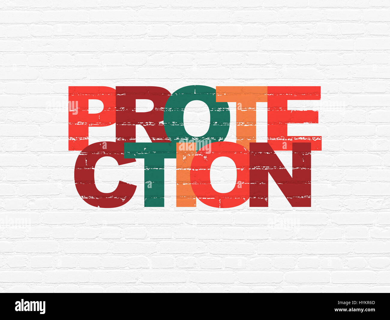 Privacy concept: Protection on wall background Stock Photo - Alamy