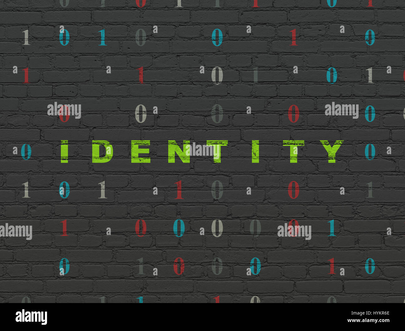 Privacy concept: Identity on wall background Stock Photo - Alamy