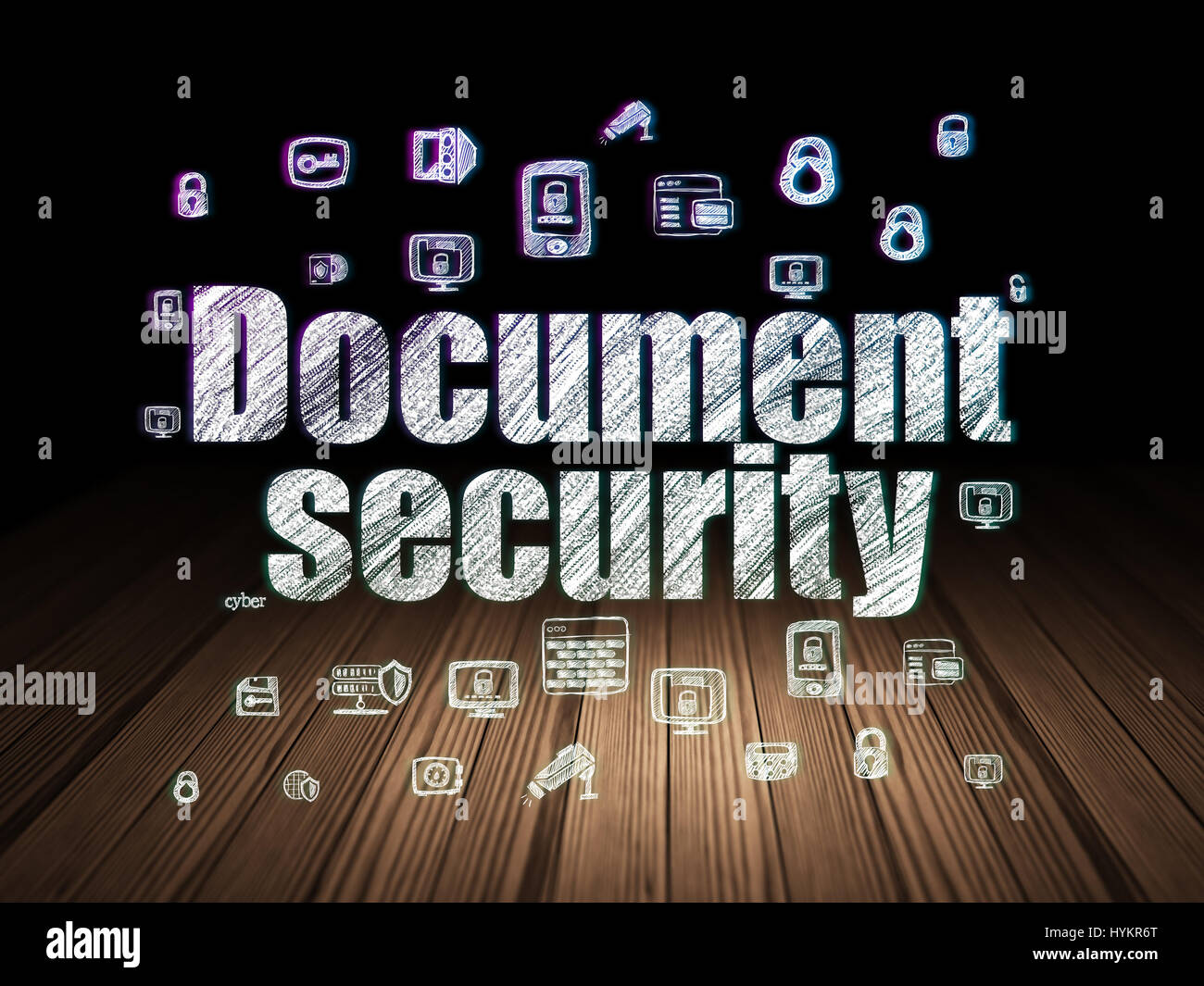 Privacy concept: Document Security in grunge dark room Stock Photo - Alamy