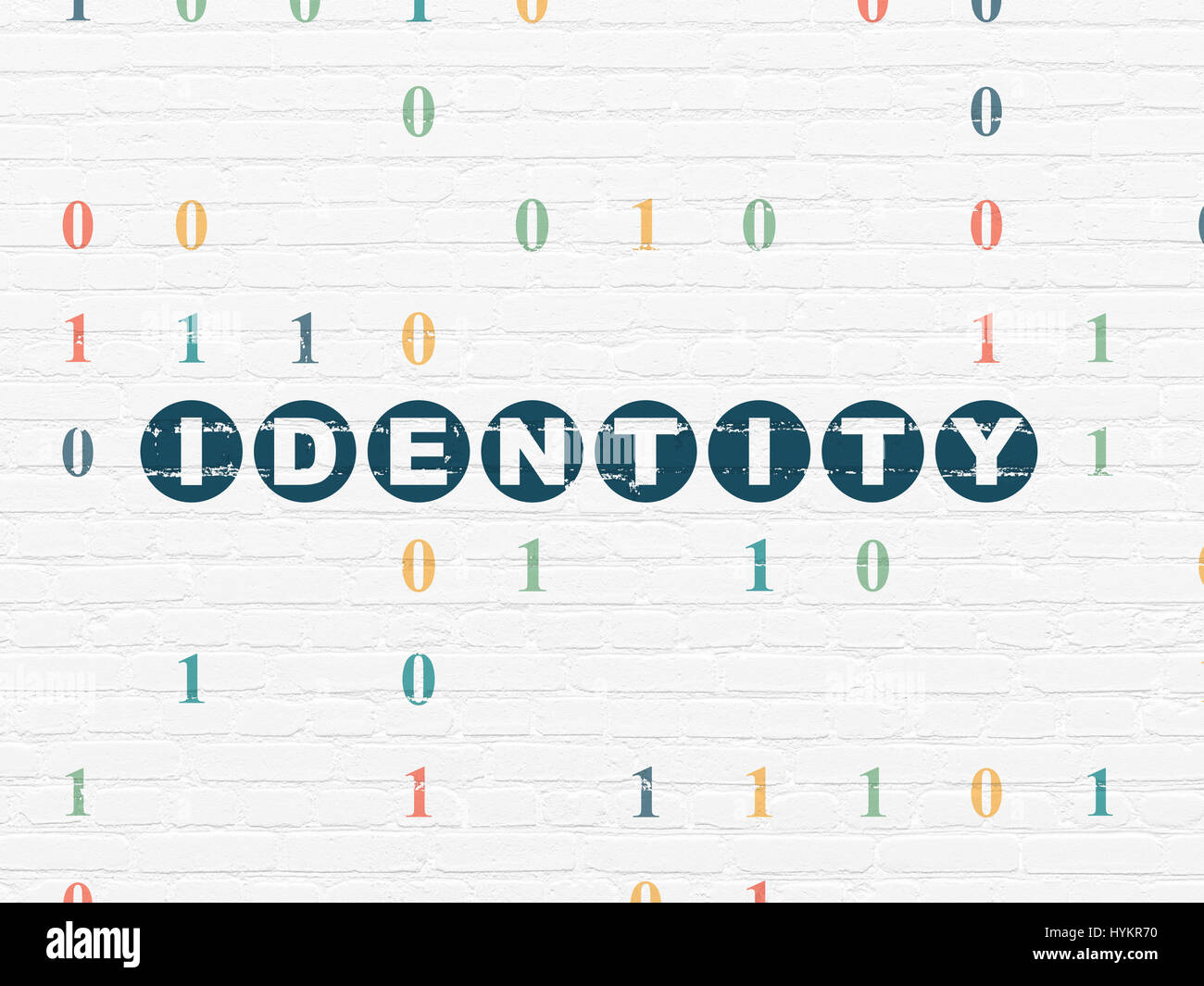 Privacy concept: Identity on wall background Stock Photo - Alamy