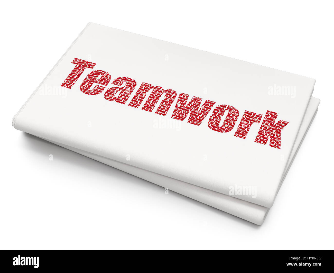 Business concept: Teamwork on Blank Newspaper background Stock Photo ...