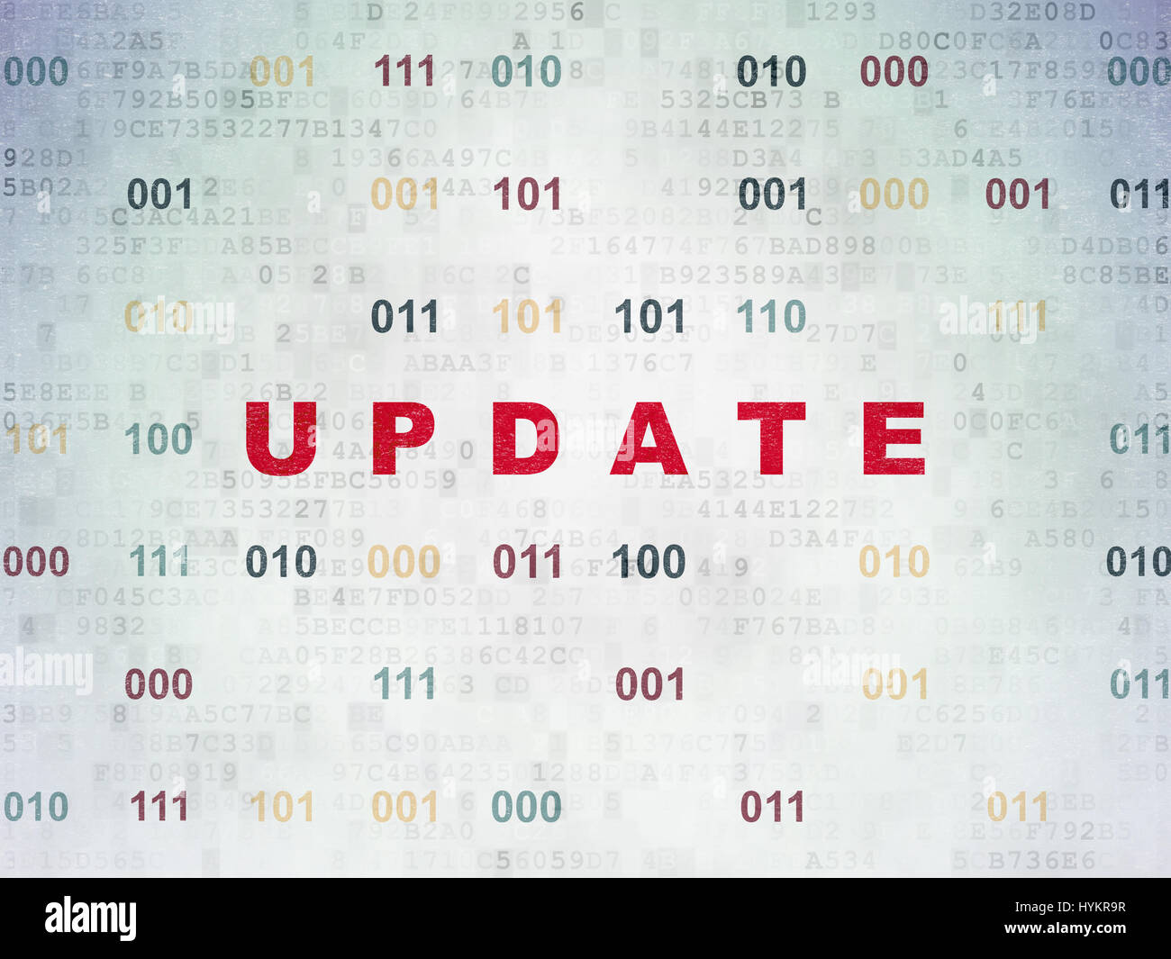 Web design concept: Update on Digital Data Paper background Stock Photo ...