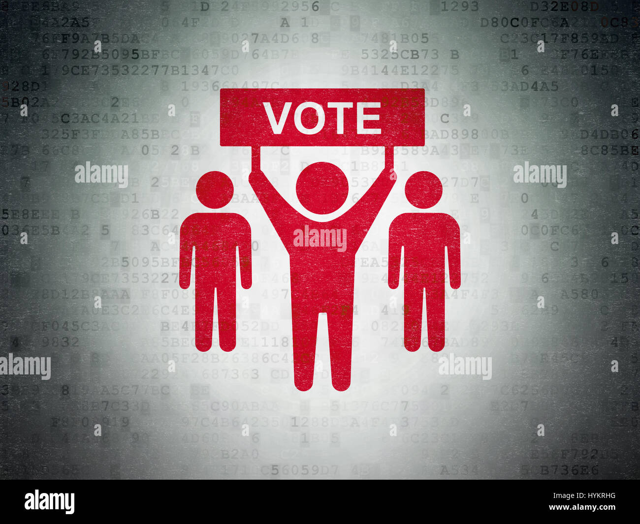 Politics concept: Election Campaign on Digital Data Paper background ...