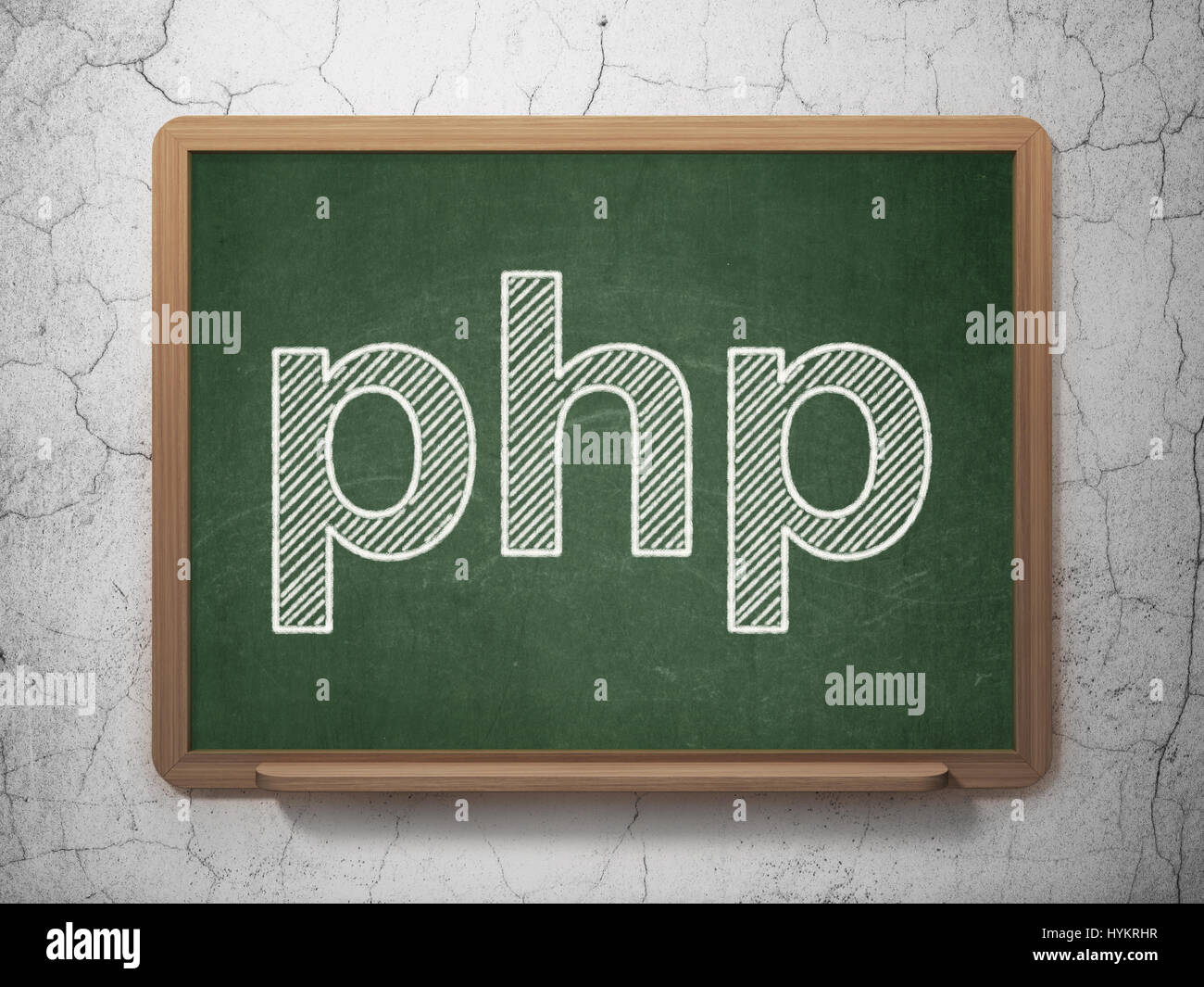 Software concept: Php on chalkboard background Stock Photo - Alamy