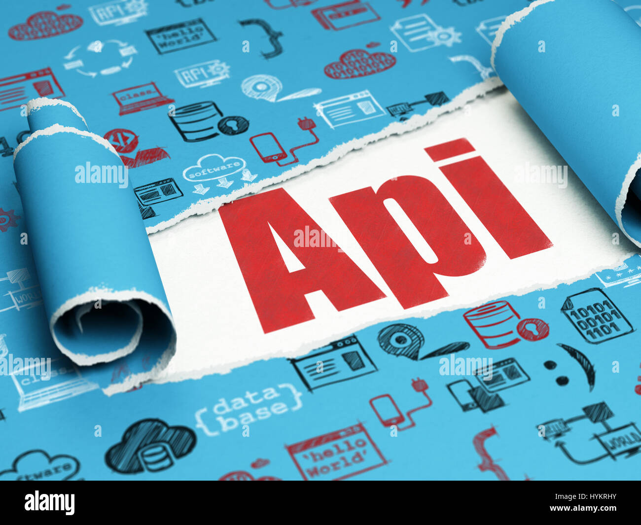 Software icons under cloud server hi-res stock photography and images ...