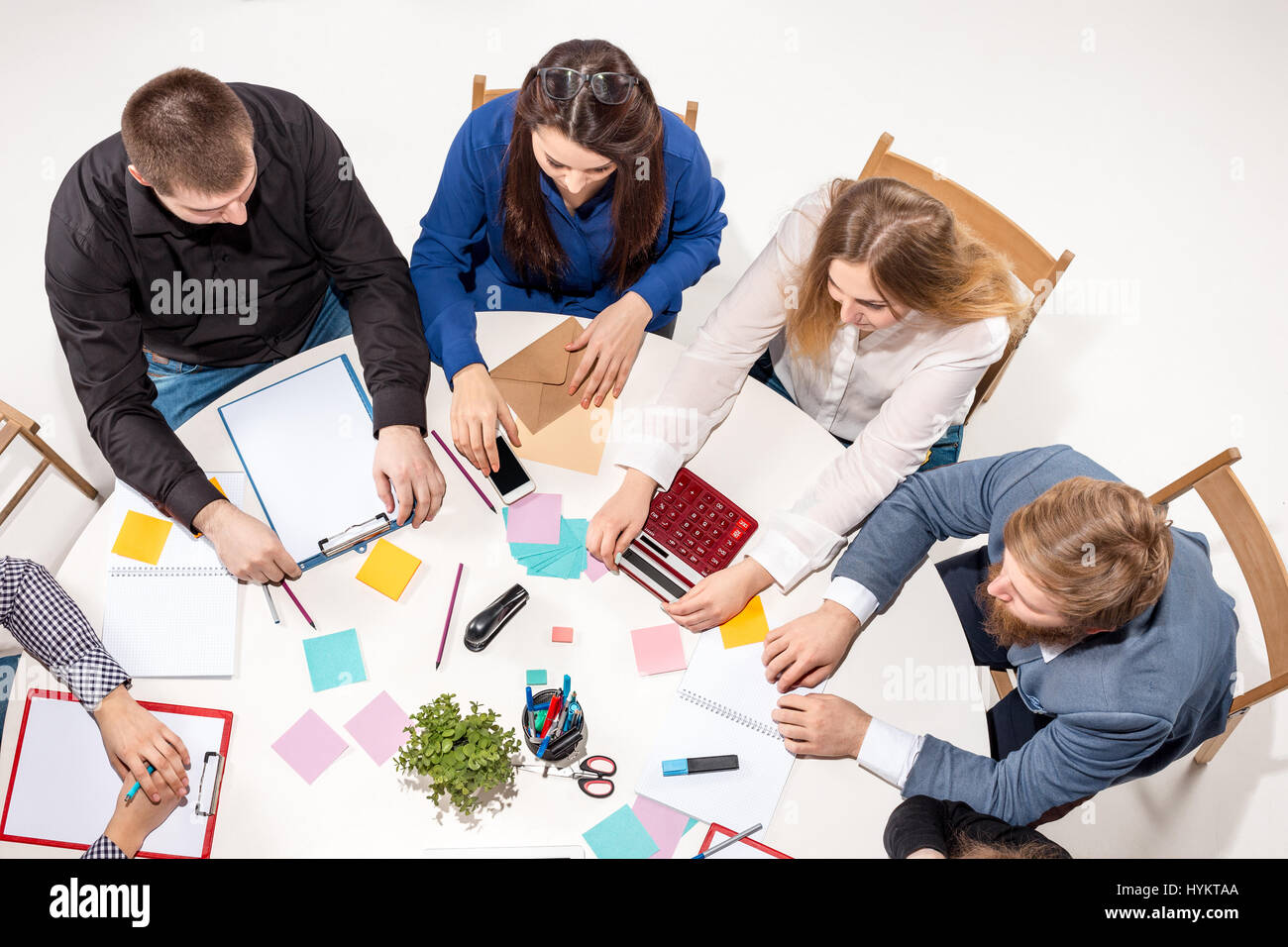 Conference table aerial view hi-res stock photography and images - Alamy