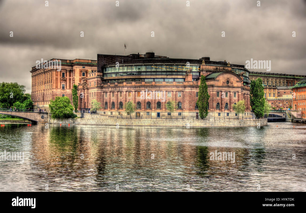 Sweden Parliament building in Stockholm Stock Photo - Alamy