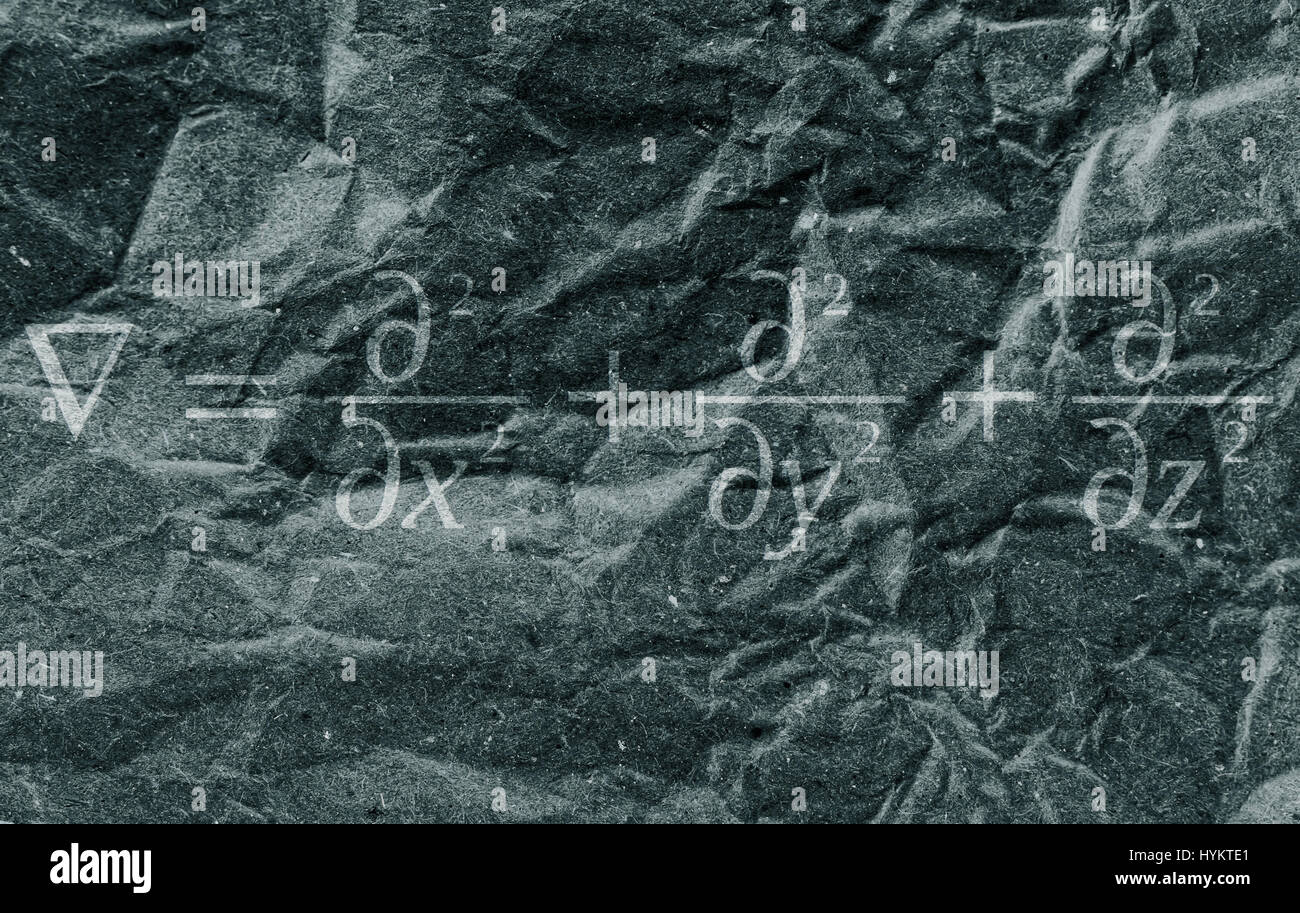 math symbols textured crumpled paper sheet backdrop Stock Photo - Alamy