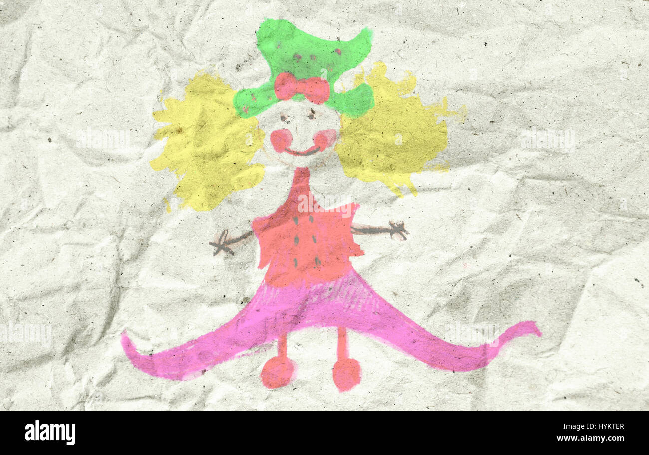funny cartoon character textured recycled paper backdrop Stock Photo ...