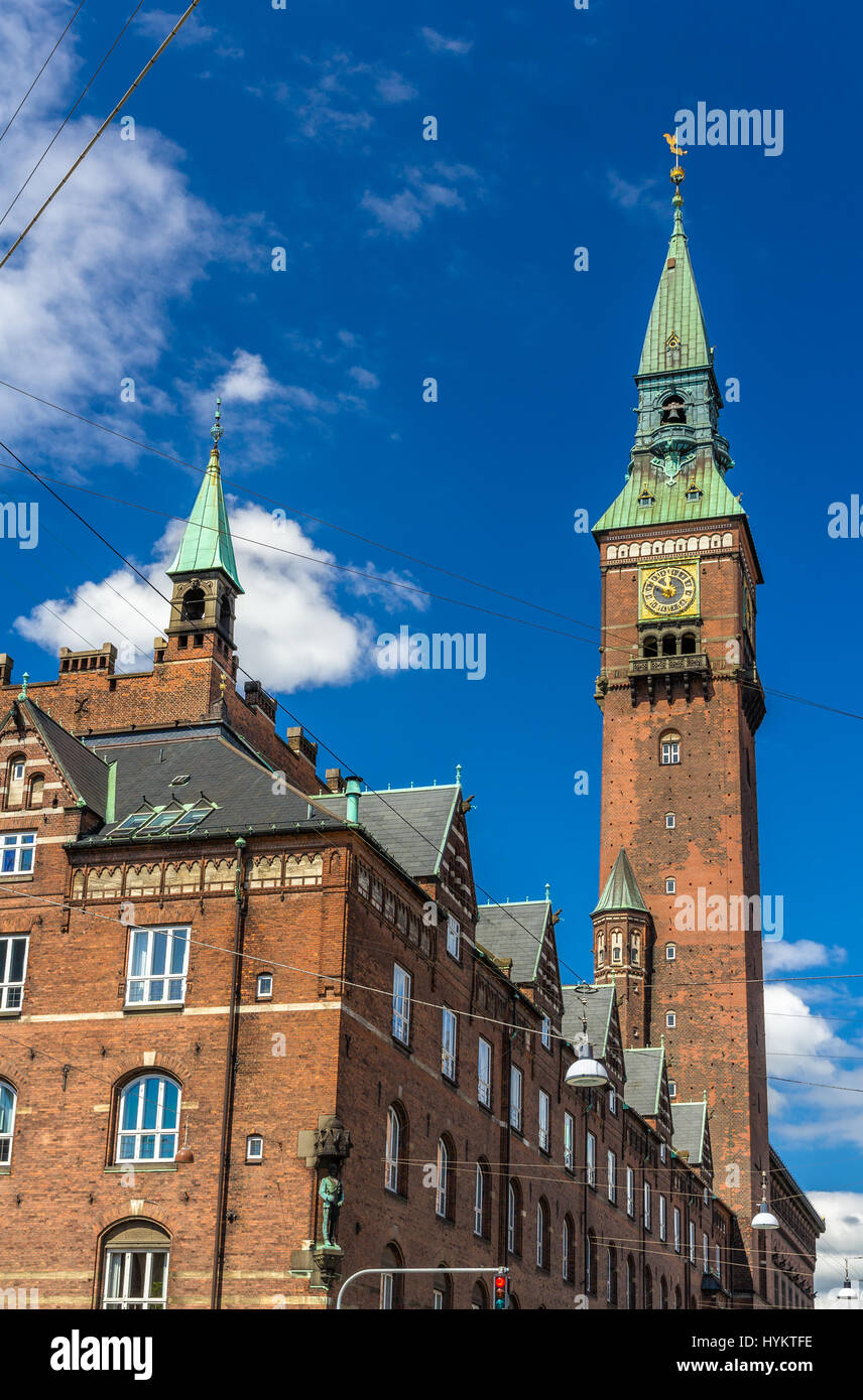 Tower of Copenhagen City Hall - Denmark Stock Photo - Alamy
