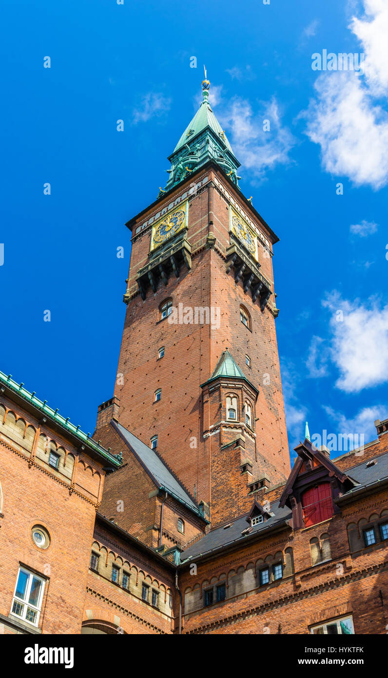 Tower of Copenhagen City Hall - Denmark Stock Photo - Alamy