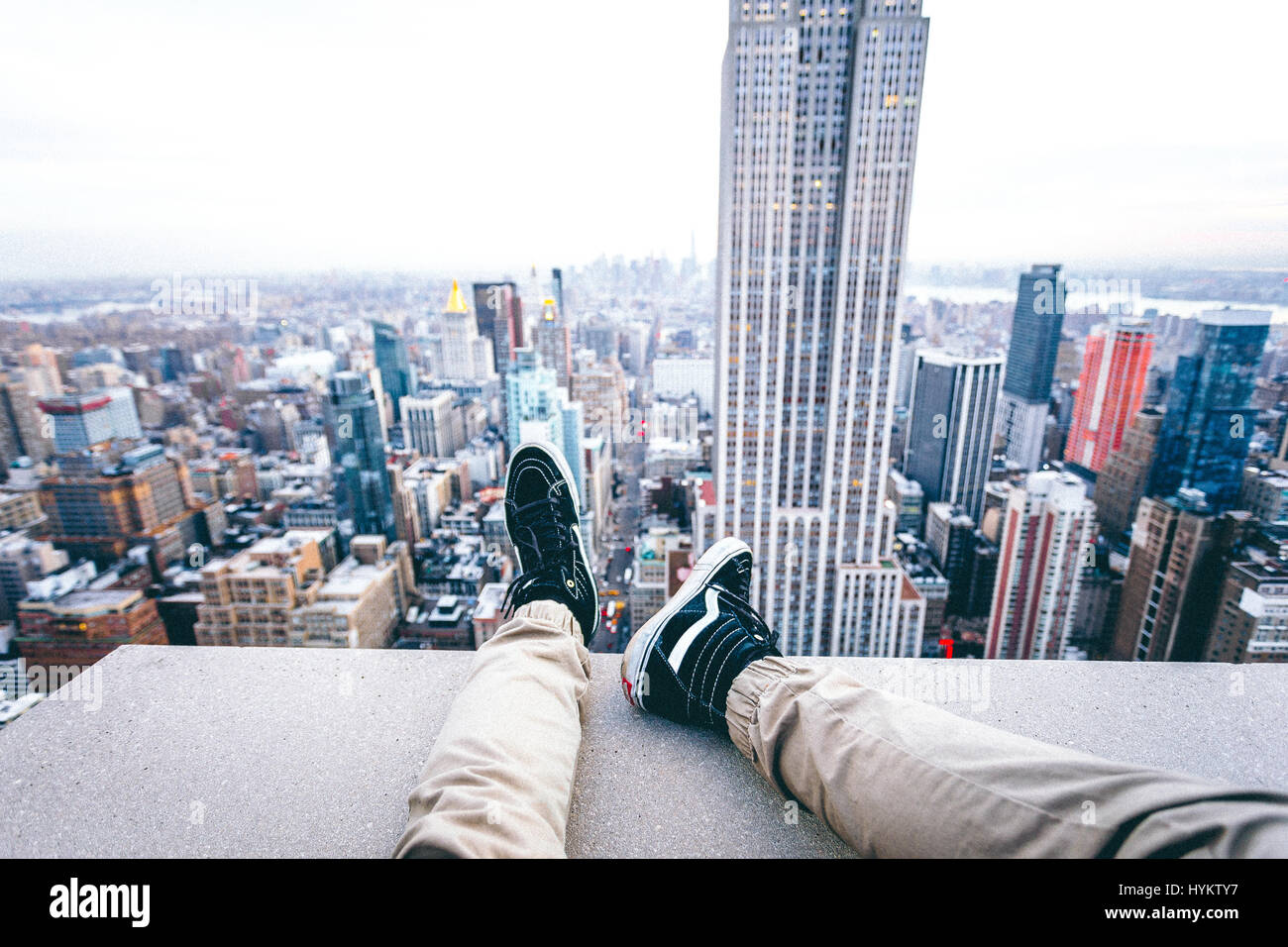 NEW YORK CITY, USA: A view of the Empire State building. THE SKY’s the ...