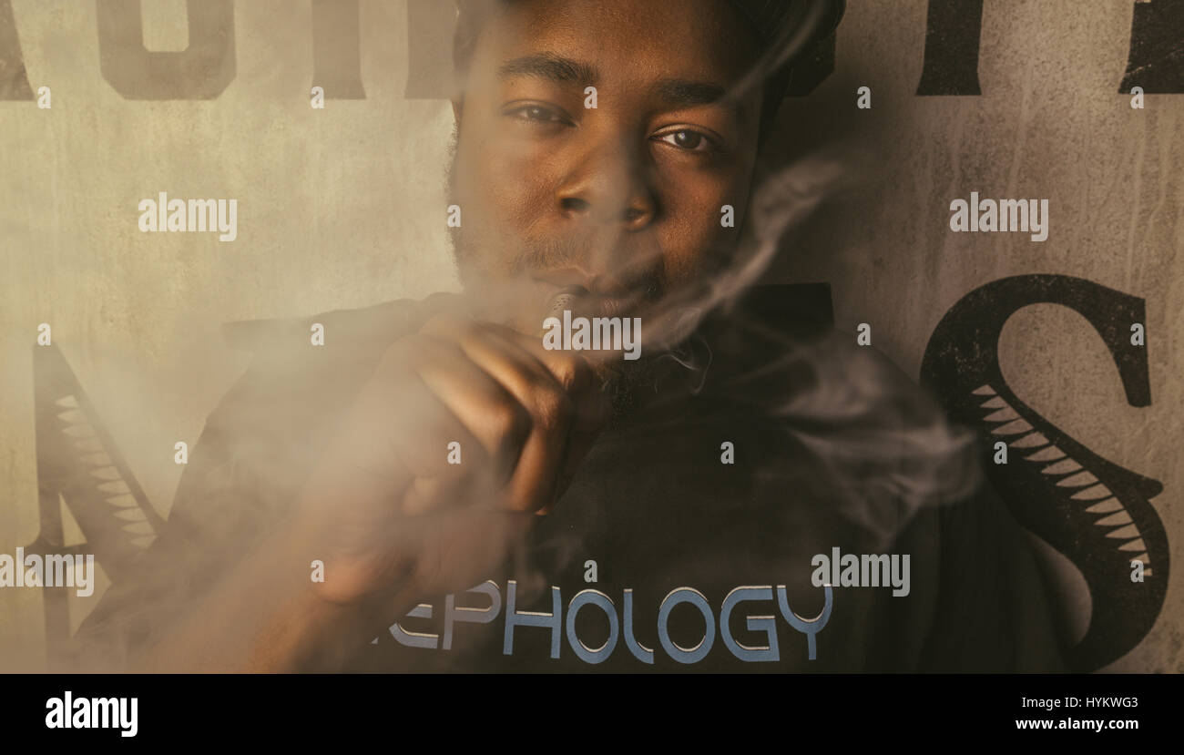 LONDON, UK: A male vaper breaths out. LIFTING the lid on UK underground ...