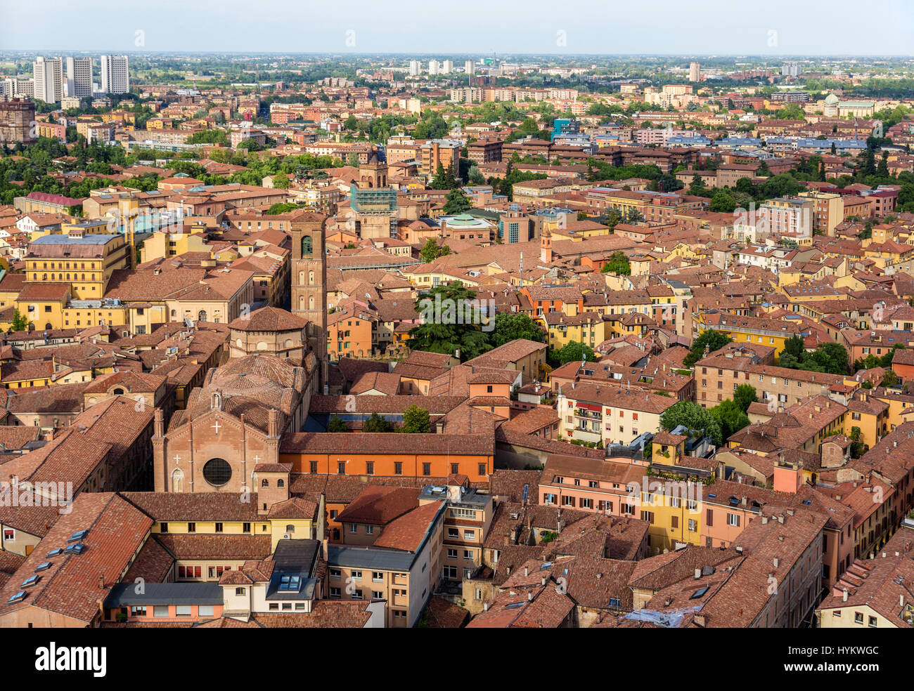 Aerial view of Bologna, Italy Stock Photo - Alamy