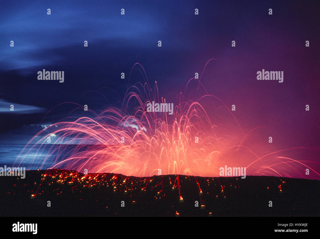 EXCLUSIVE BIG ISLAND, HAWAII: Lava exploding into ocean. VOLCANO ...