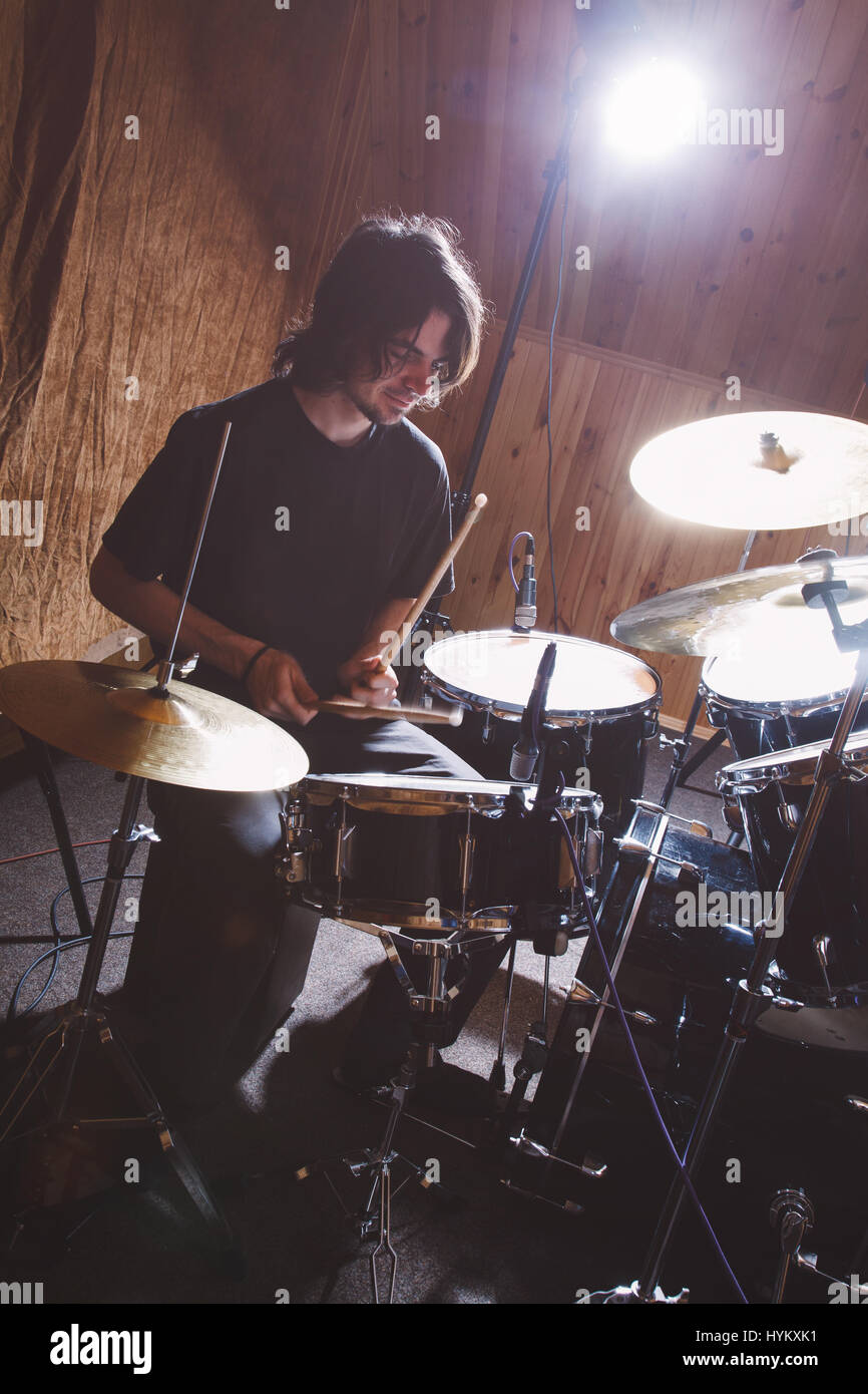 Rock and roll drummer Stock Photo - Alamy