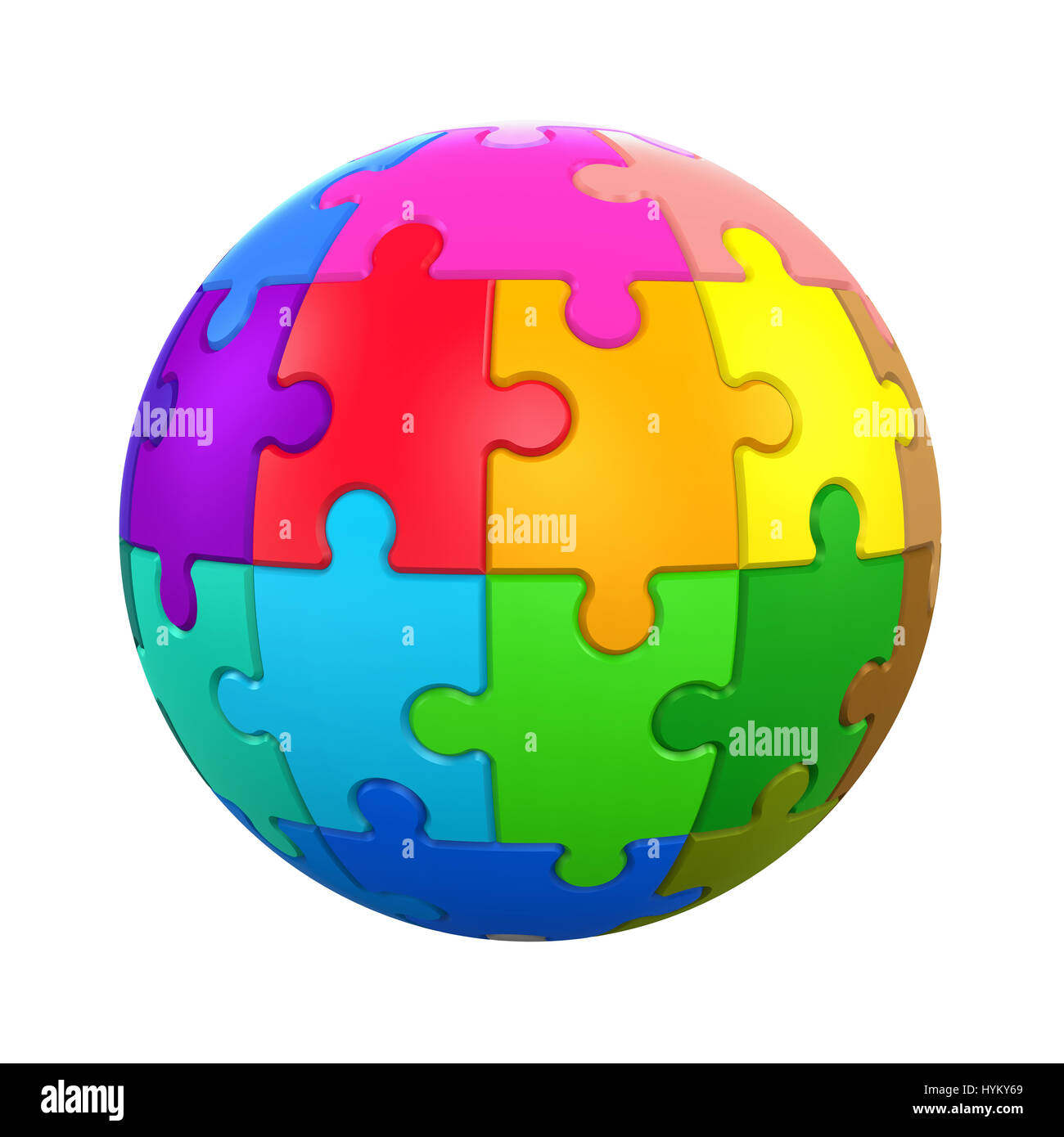 3d globe puzzle hi-res stock photography and images - Alamy
