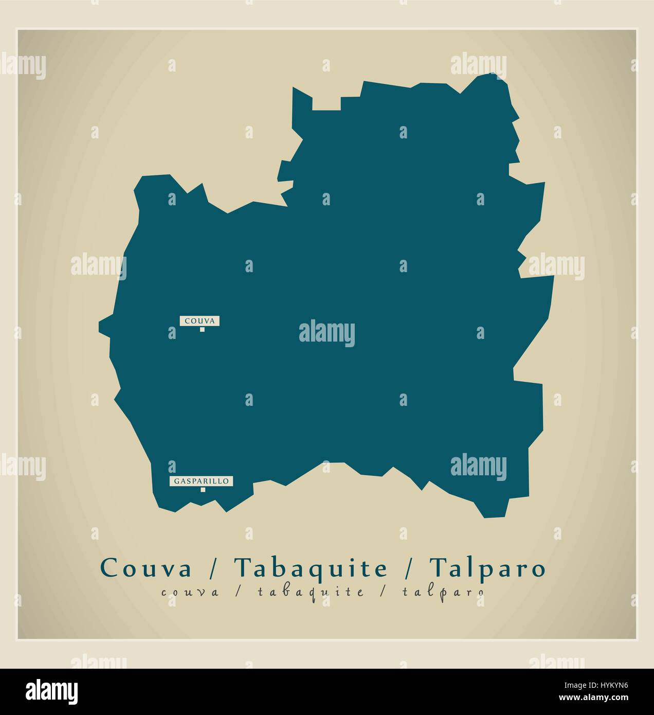 Modern Map - Couva / Tabaquite / Talparo TT Stock Vector Image & Art ...