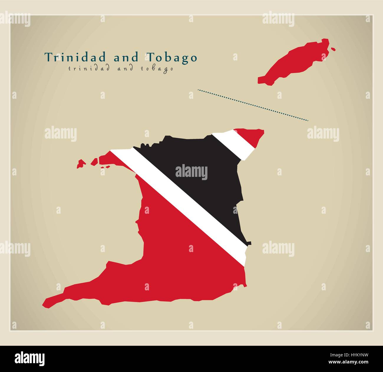 Modern Map - Trinidad and Tobago colored TT Stock Vector Image & Art ...