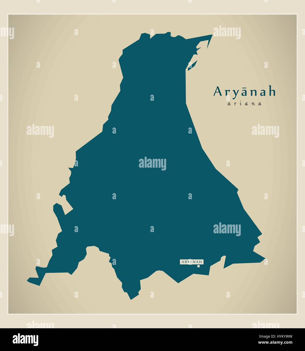 Modern Map - Aryanah TN Stock Vector Image & Art - Alamy
