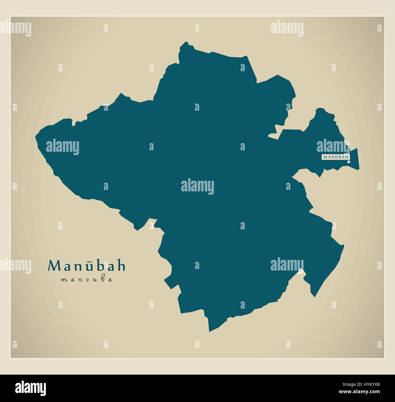 Modern Map - Manubah TN Stock Vector Image & Art - Alamy