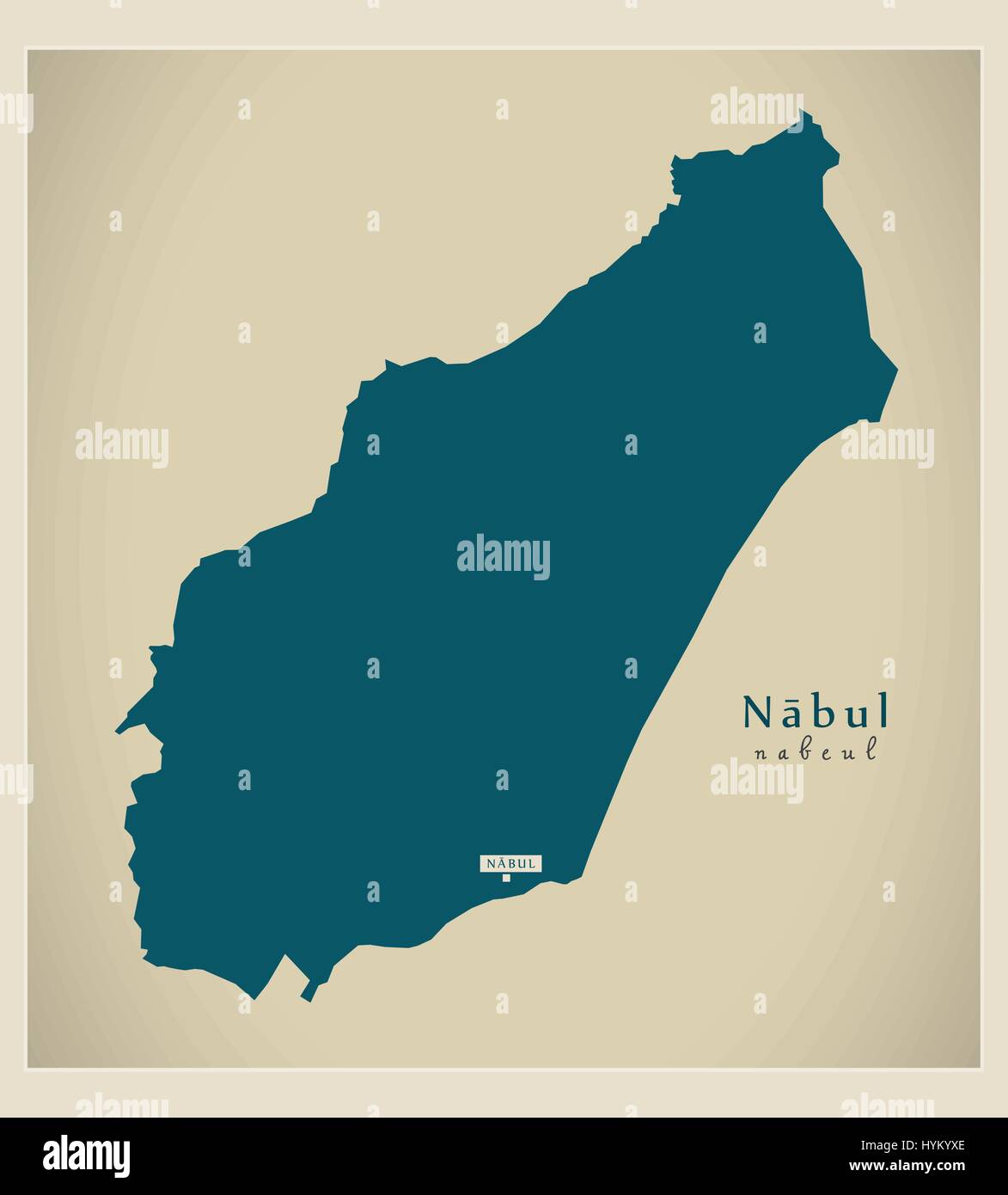 Modern Map - Nabul TN Stock Vector Image & Art - Alamy