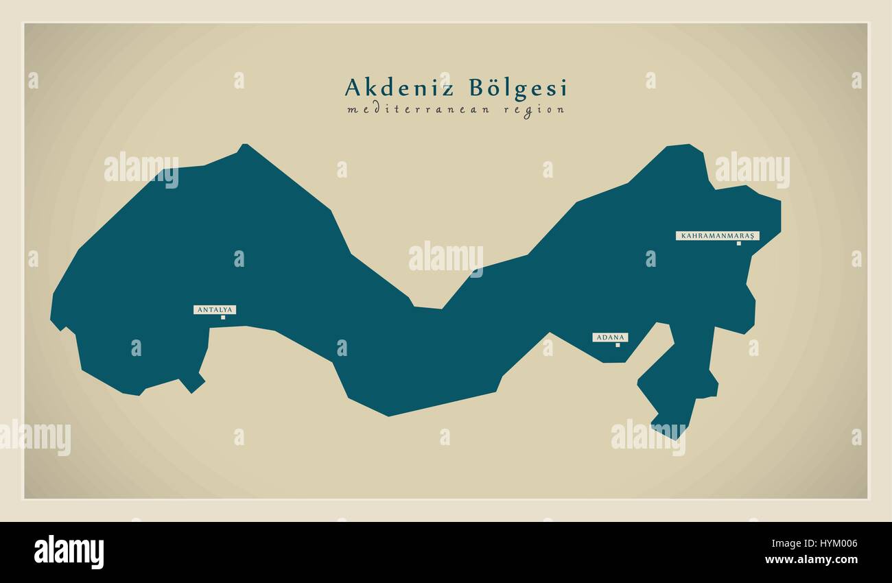 Modern Map - Akdeniz TR Stock Vector Image & Art - Alamy