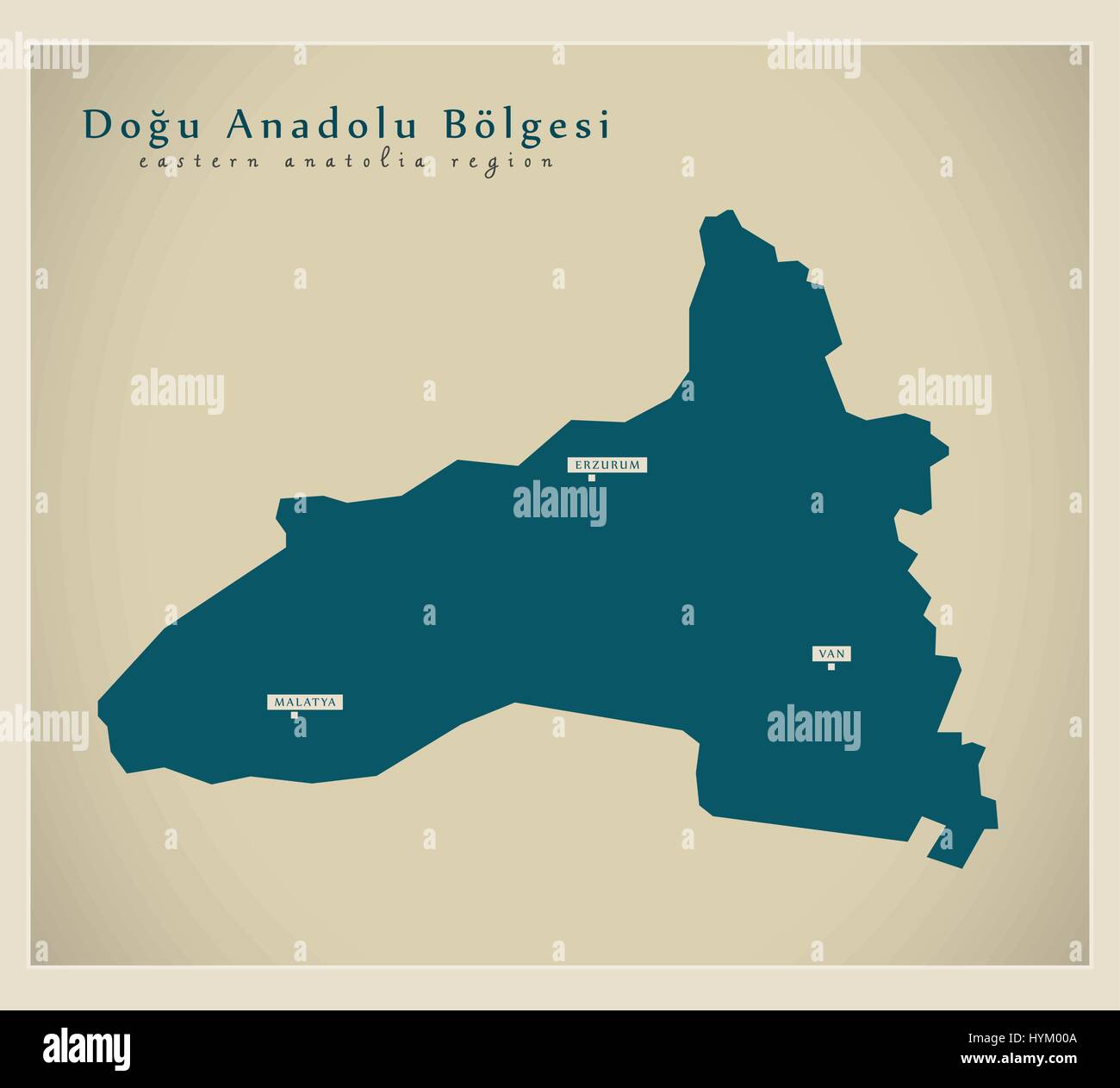 Map of modern turkey with cities hi-res stock photography and images ...