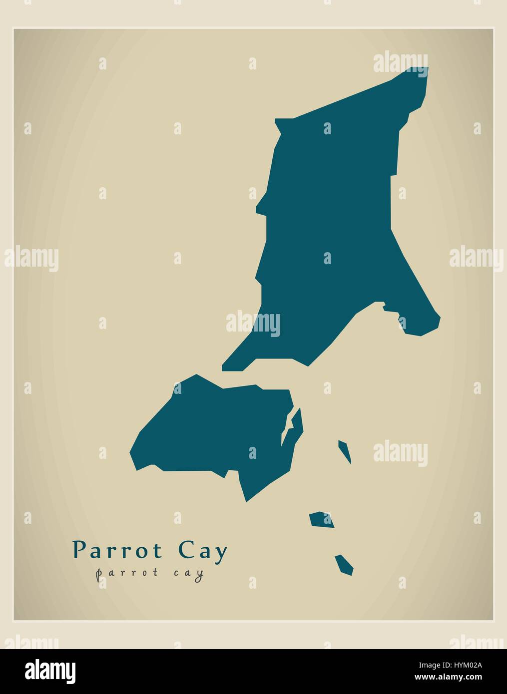 Parrot cay map hi-res stock photography and images - Alamy