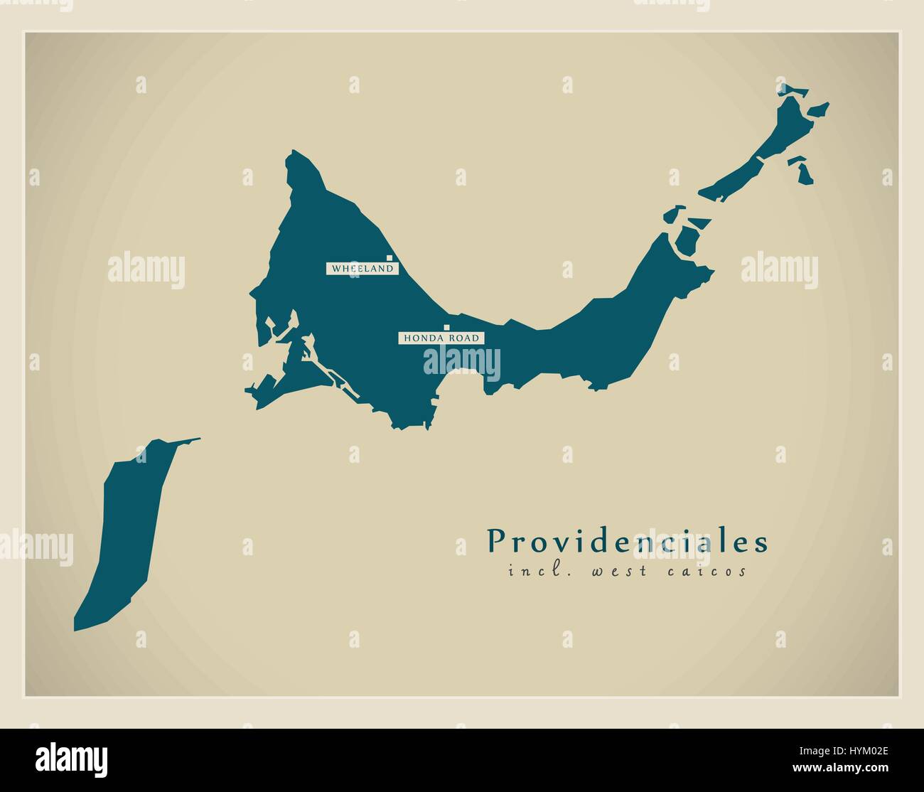 Providenciales map hi-res stock photography and images - Alamy