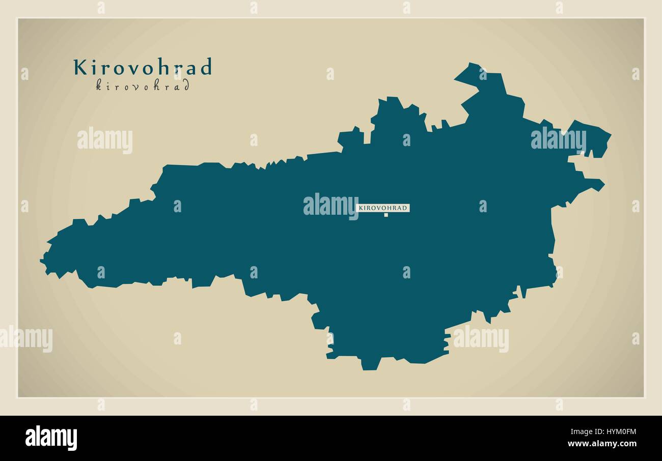 Modern Map - Kirovohrad UA Stock Vector Image & Art - Alamy