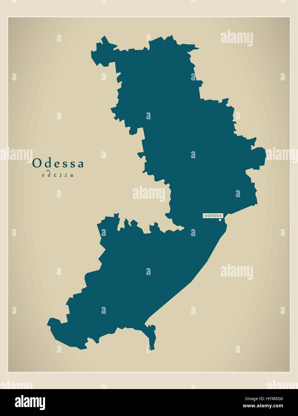Odessa map hi-res stock photography and images - Alamy