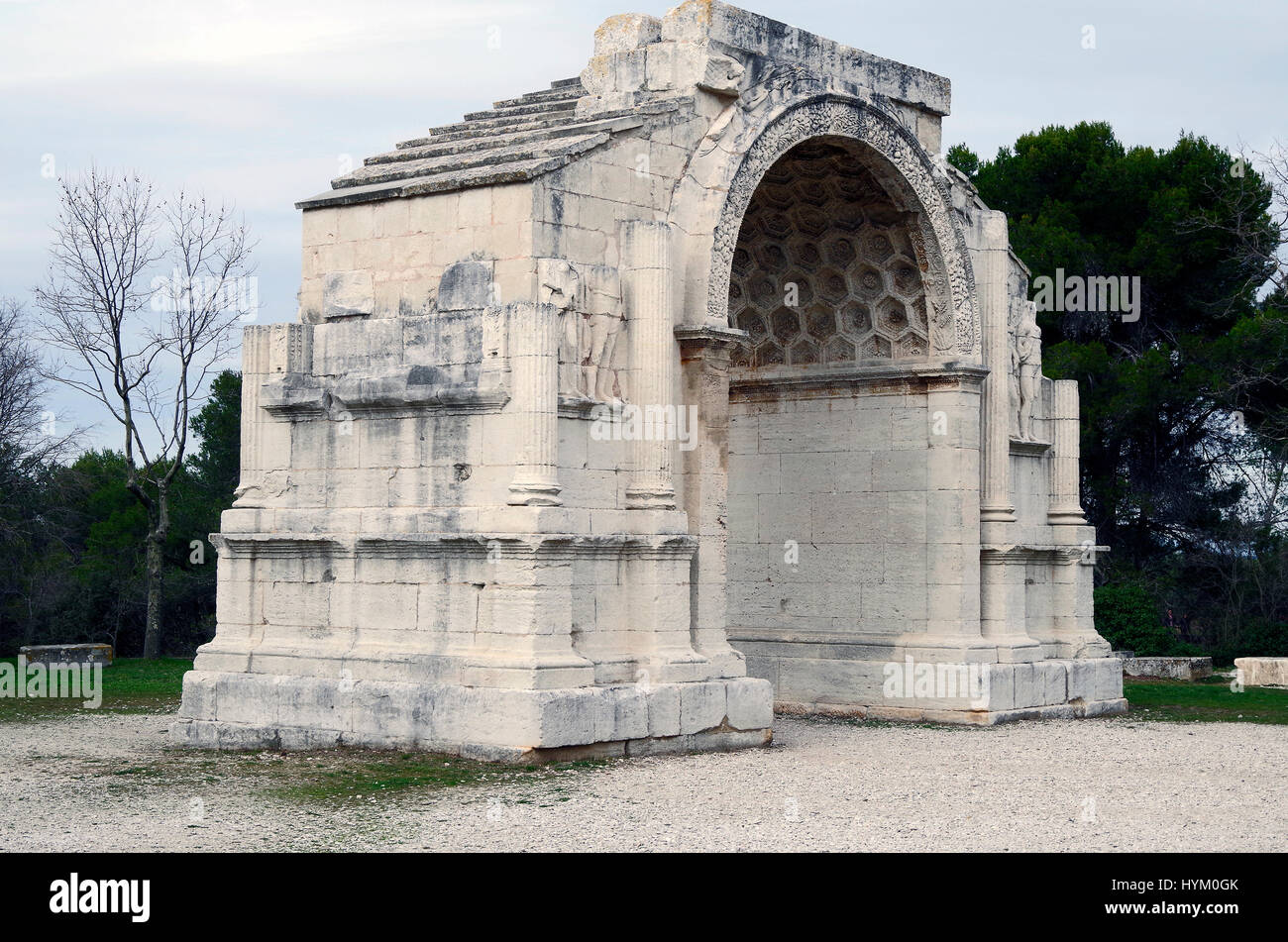 St Remy, France, Glanum, Roman Town, Mausoleum and Triumphal Arch Stock ...