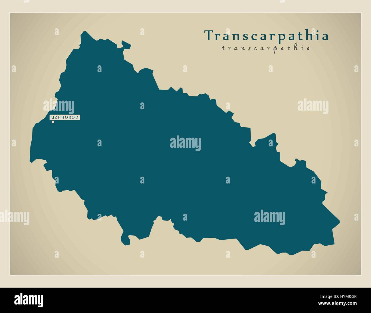 Transcarpathia map vector Stock Vector Images - Alamy
