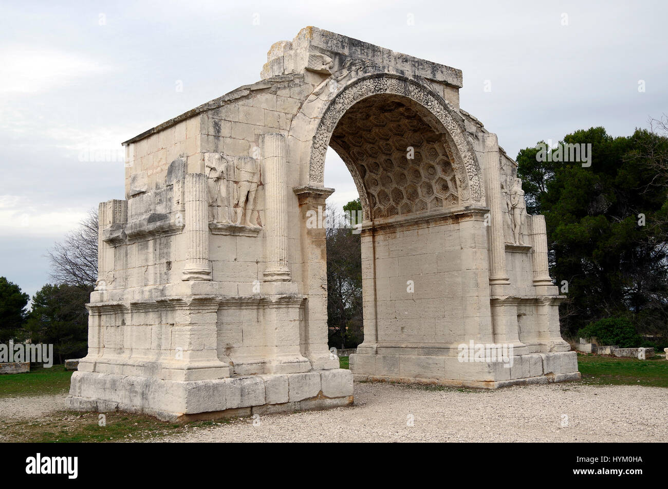 St Remy, France, Glanum, Roman Town, Mausoleum and Triumphal Arch Stock ...