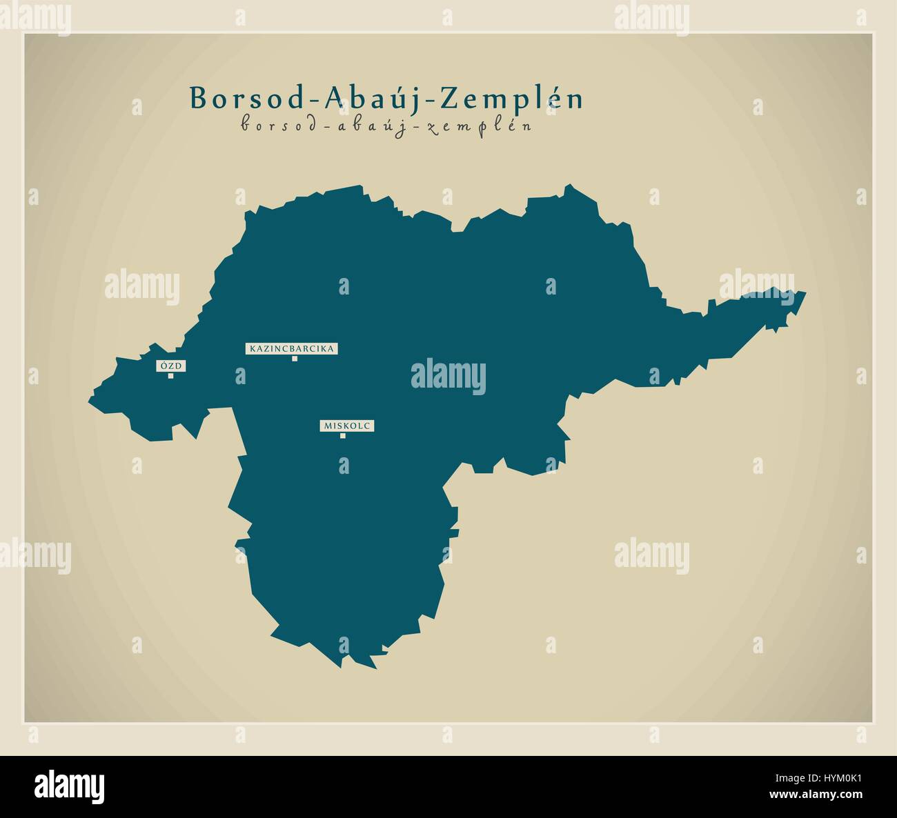 Zemplen county map hi-res stock photography and images - Alamy