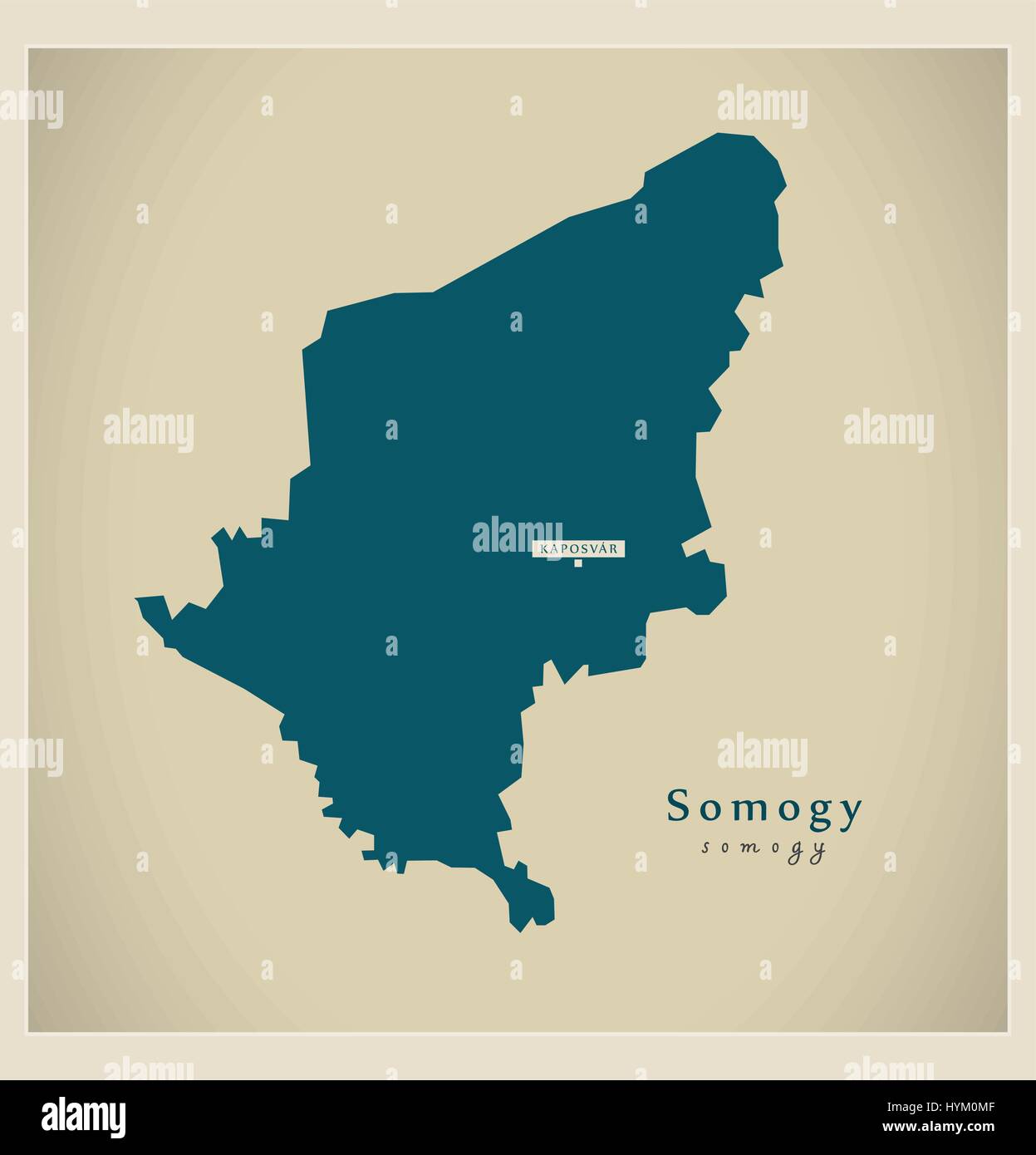 Modern Map - Somogy HU Stock Vector Image & Art - Alamy