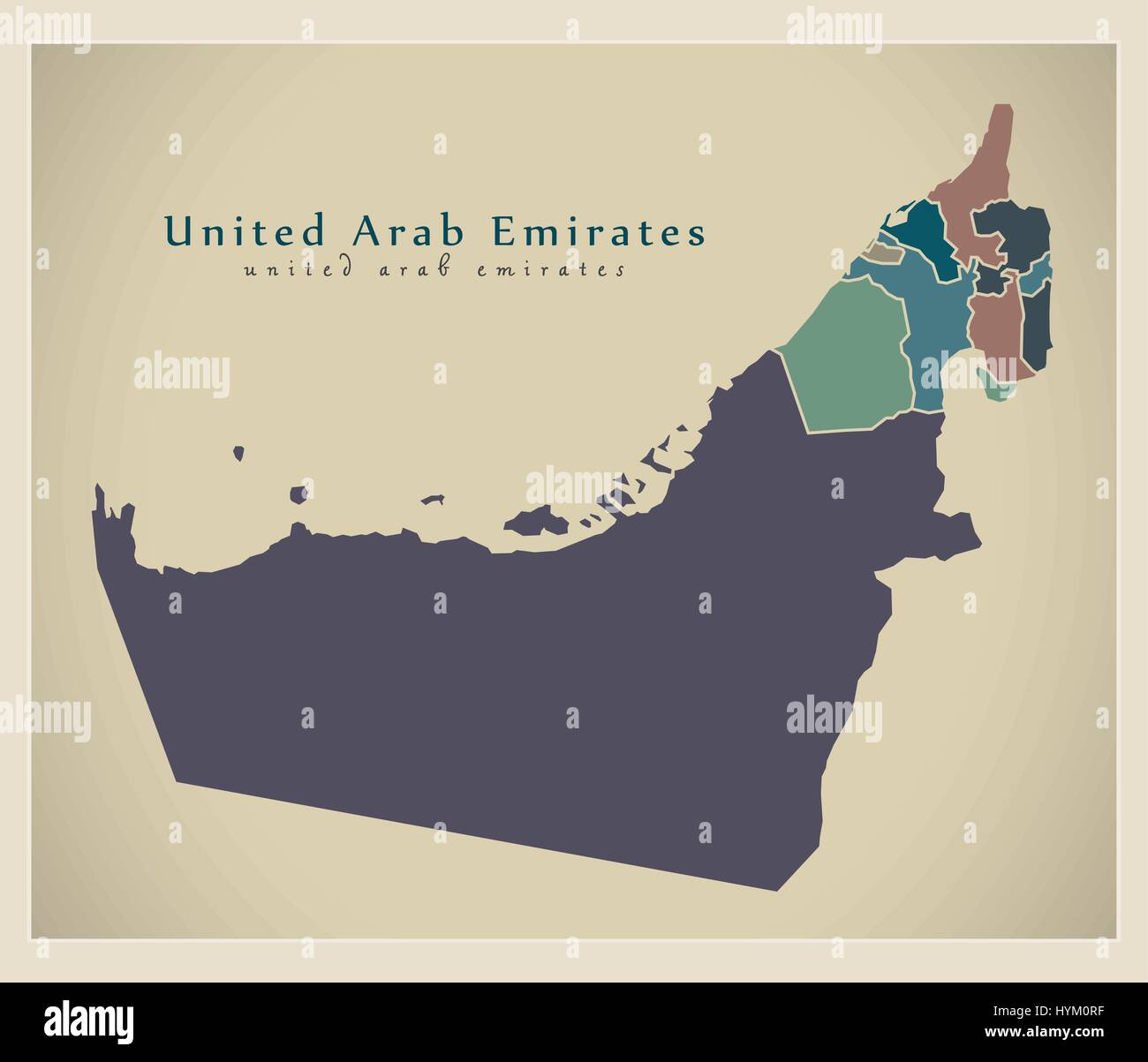 Map united arab emirates Stock Vector Images - Alamy