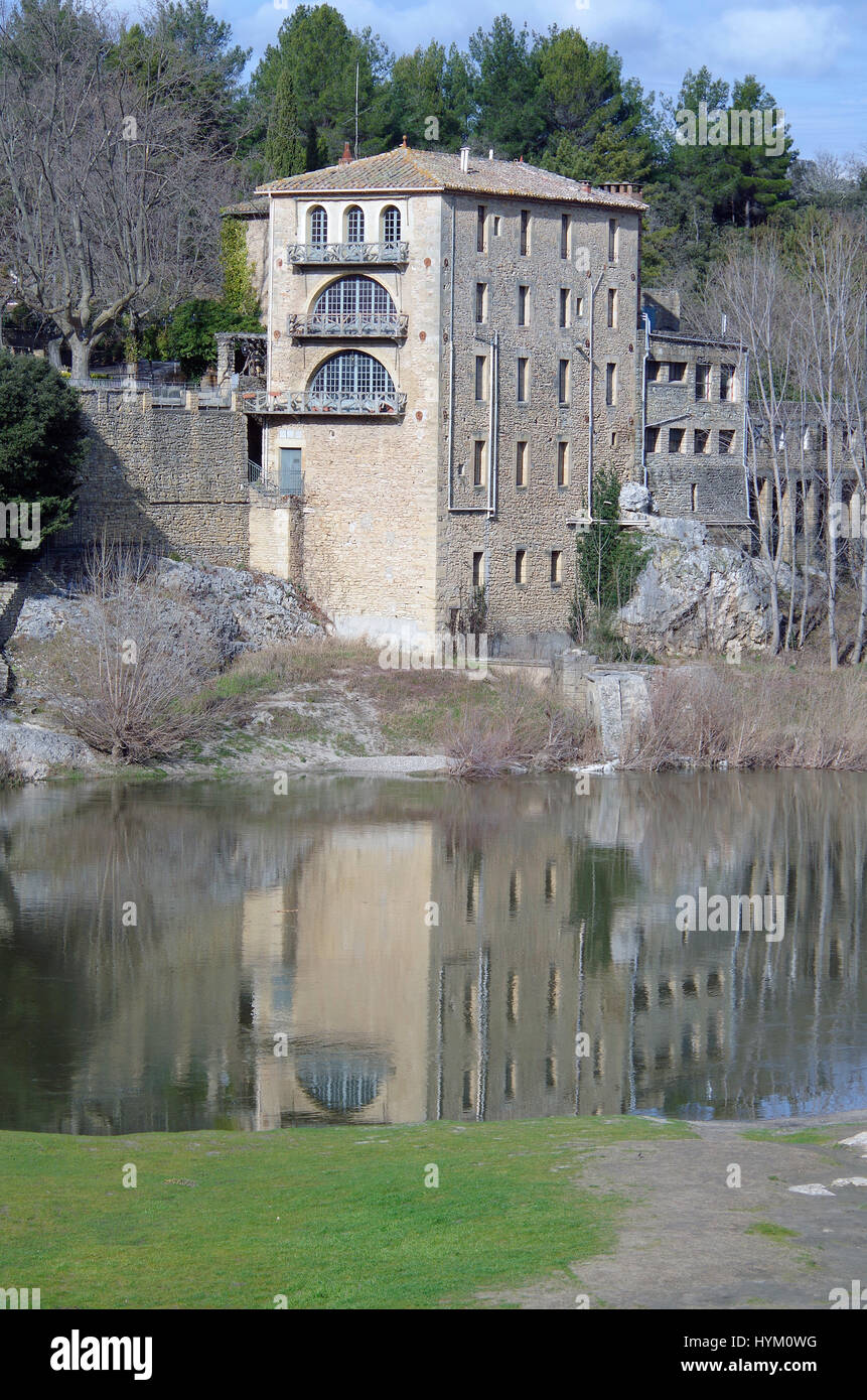 Building beside River Gard, near Pont du Gard, France Stock Photo - Alamy