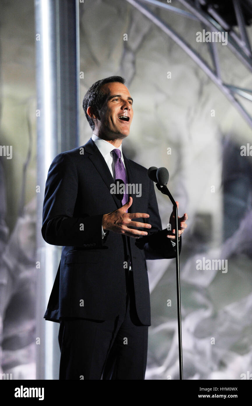 Los Angeles Mayor Eric Garcetti at the Special Olympics World Games ...