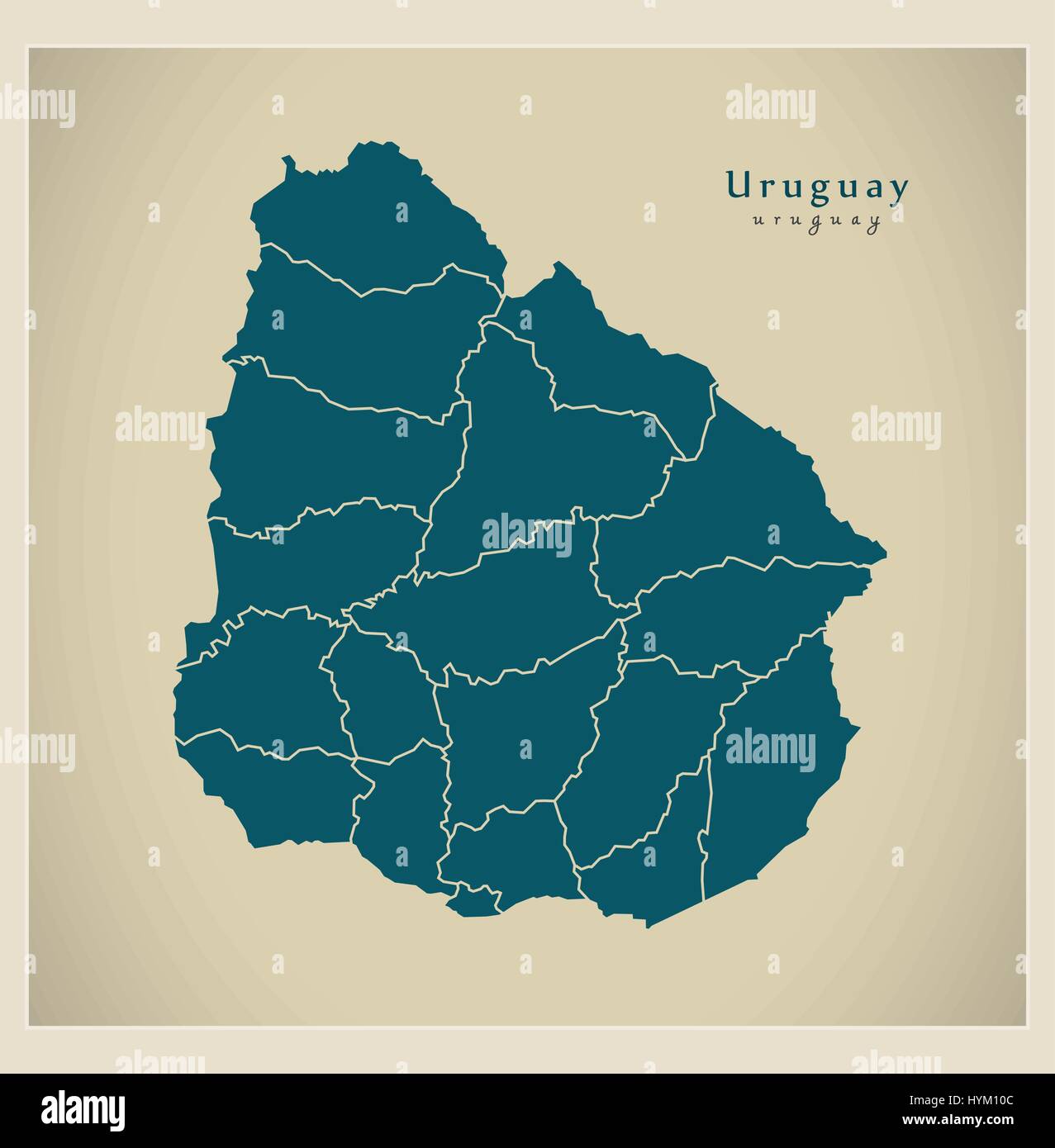 Vector flat map uruguay Stock Vector Images - Alamy