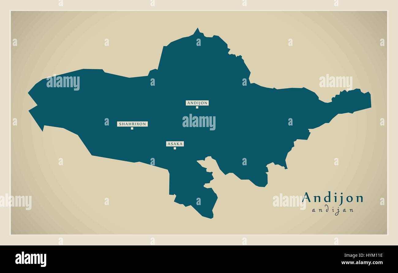 Modern Map - Andijon UZ Stock Vector Image & Art - Alamy