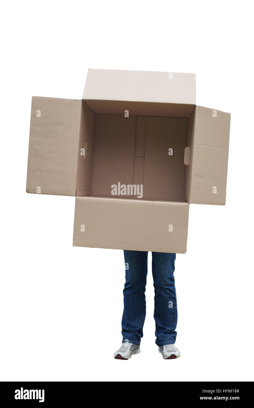 Cardboard box in hands Stock Photo - Alamy